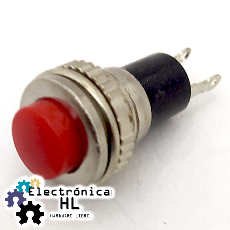 PUSH BUTTON 2 PATAS NEGRO REDONDO – Electronica HL