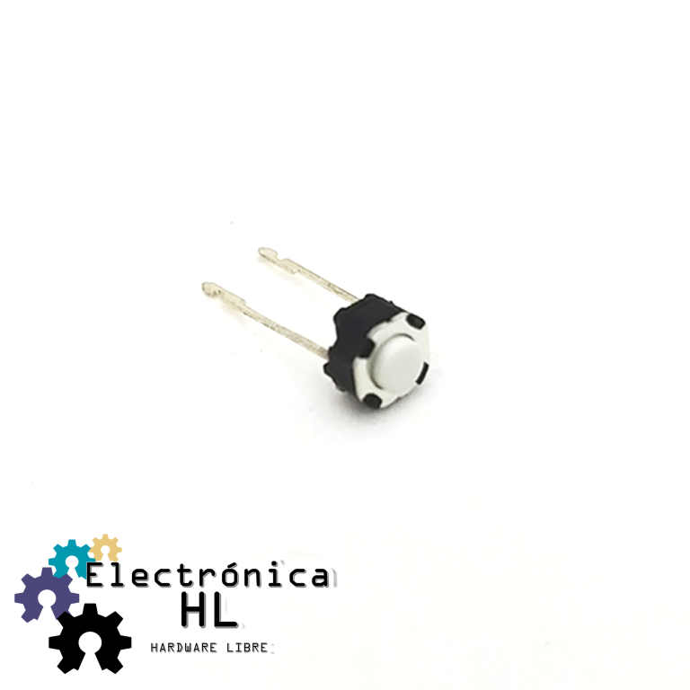 PUSH BUTTON 2 PATAS BLANCO REDONDO – Electronica HL