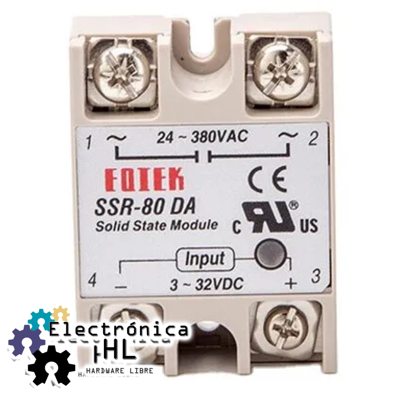 Relevador De Estado Solido Ssr 80da Electronica Hl