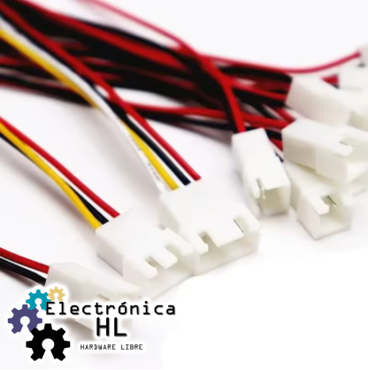 CONECTOR JST XH2.54 MACHO CON CABLE 26 AWG – Electronica HL